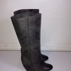 Kelsi Dagger | Shoes | Kelsi Dagger Leather New Wedge Gray Knee High ...